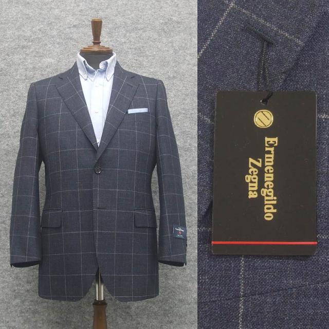 秋冬物ジャケット　[Ermenegildo Zegna]ゼニア生地 TROFEO-cashmere使用　[AB体][BB体]　ベーシック2釦　グレー系/大格子　メンズ　EZJ19