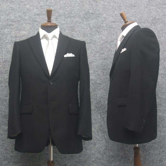 礼服 シングル２釦 フォーマル 通年物 ウール100％ 黒 ブラックフォーマル アウトレット　[A体][AB体][BB体] JT6250