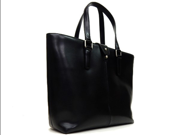 本革　レザー　ビジネストートバッグ　黒　KZBG1