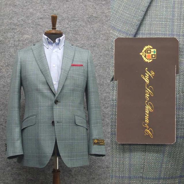 春夏物 [ロロピアーナ] SUMMERTIME スタイリッシュジャケット [A体][AB体] グリーン系格子 チェック メンズ LOZ53