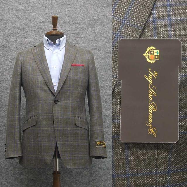 春夏物 [ロロピアーナ] SUMMERTIME スタイリッシュジャケット [A体][AB体] 茶系格子 チェック メンズ LOZ55