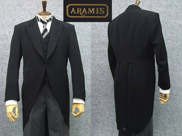 本格モーニングコート　深黒　コールズボン付[Y体][A体][AB体][BB体][E体][EL体]　２号〜９号尾州産ロイヤルタキシードクロス使用