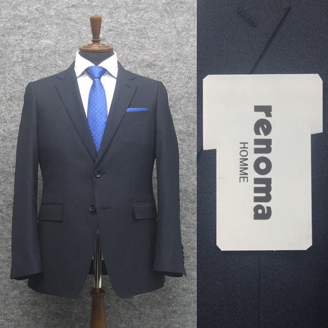 秋冬物 [renoma] レノマ　スタイリッシュ2釦シングルスーツ　藍紺/無地調 [AB体]メンズ　ブランドスーツ　REH1315-88