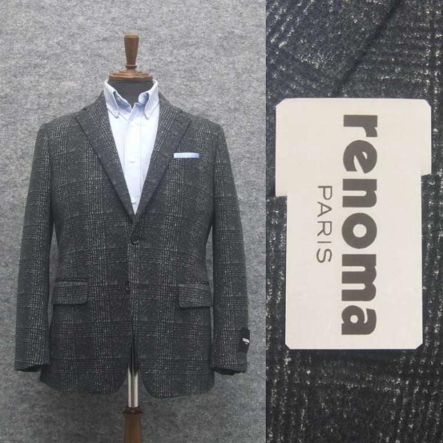 [renoma] レノマPARIS　秋冬物　ニット素材　ベーシック2釦シングルジャケット　濃グレー系［AB体]［BB体]　REJ2201-18