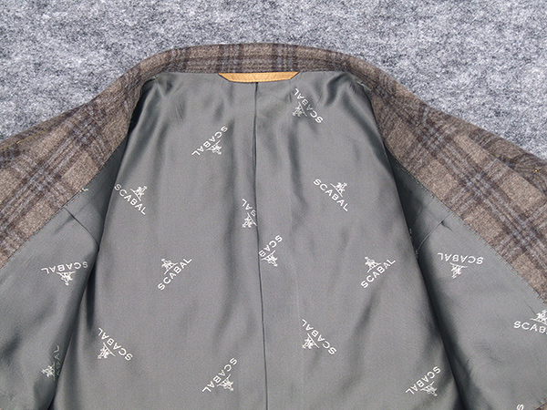 秋冬物ジャケット [SCABAL] スキャバル フランネル生地 ベーシック2釦