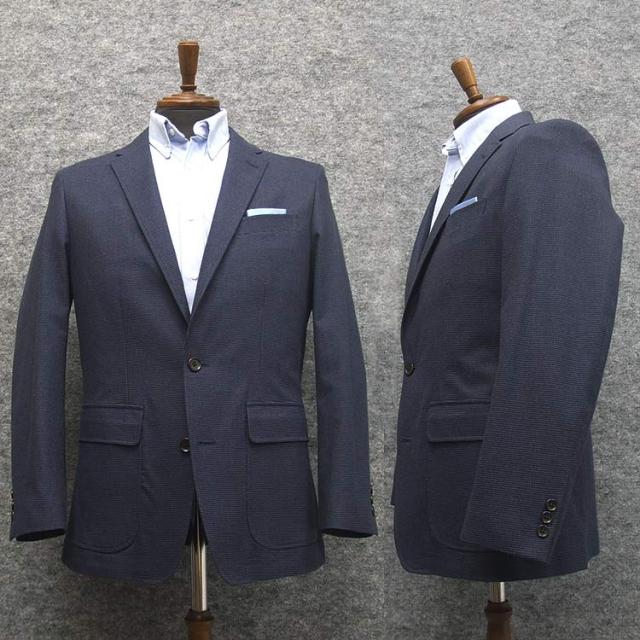 ◎アダルトジャケット　秋冬物　コーデュロイ　紺/千鳥格子　ベーシック2釦ジャケット　[AB体][BB体]　SEJ45129