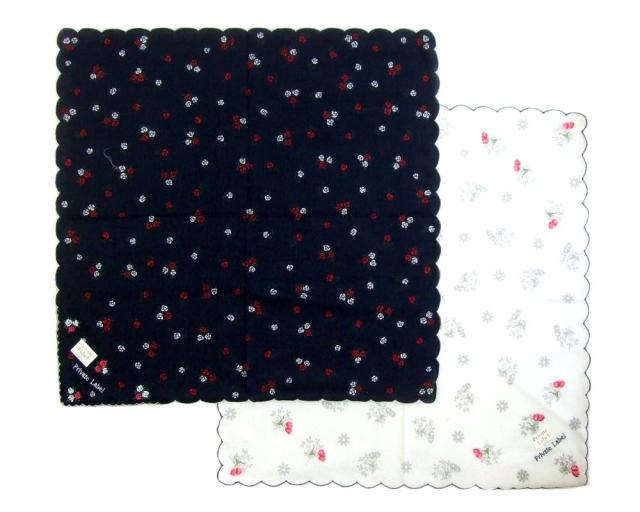 【新品】Private Label Flower embroidery handkerchief 2set プライベート レーベル フラワー ...