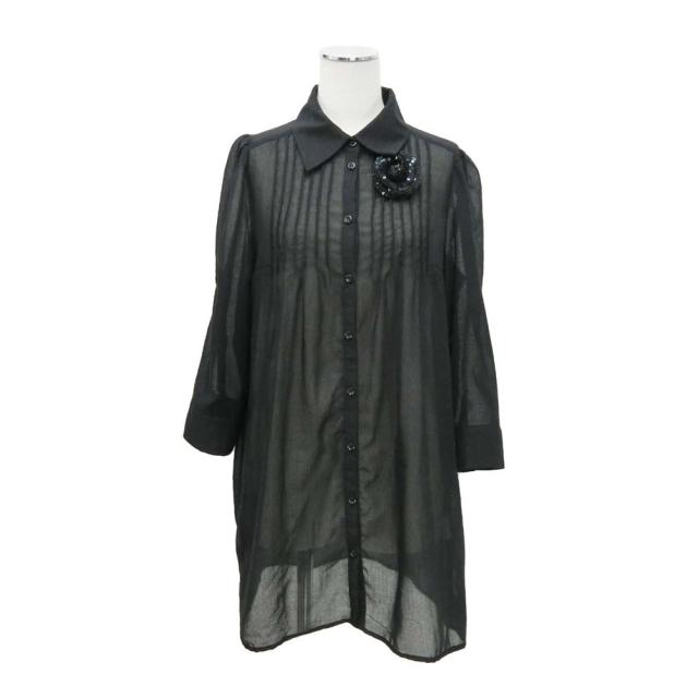 due sei ドゥエセイ「9AR」黒コサージュブローチ付ブラウス 095566【中古】の通販はau PAY マーケット - JIMU | au PAY マーケット－通販サイト
