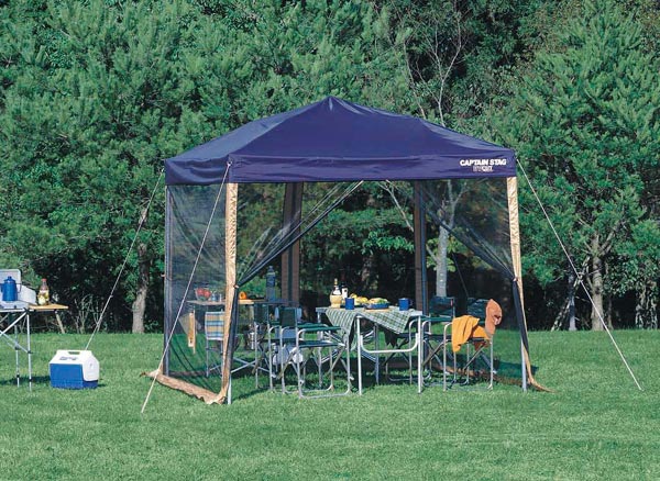 スクリーンパネル 2.5m キャリーバッグ付 （ キャプテンスタッグ 虫除け 防虫 対策 CAPTAIN STAG アウトドア タープ用 シェード用 キャンプ用品 アウトドア用品 害虫対策 ）