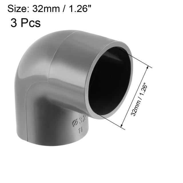 uxcell PVCパイプ継手 直角エルボカップリングコネクタ スリップソケット 内径32mm グレー 3個いりの通販はau PAY マーケット - ソウテンコ | au PAY マーケット ...