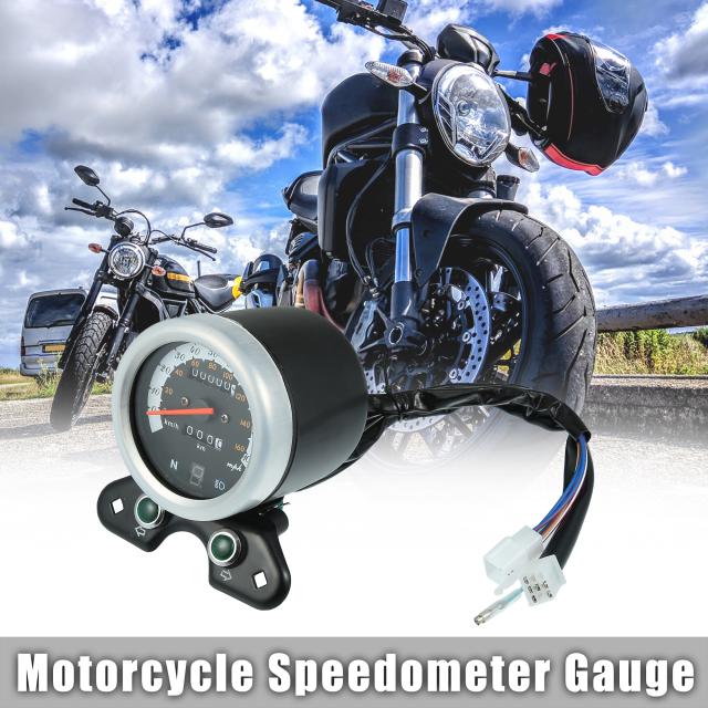 uxcell バイク用スピードメーターゲージ タコメーター シングルゲージ メーター計器 0-160km/h DC 12Vの通販はau PAY ...