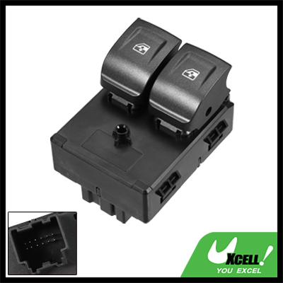 uxcell フロント左運転席側ドアウィンドウスイッチ プラスチック 金属 ブラック Chevroletに対応 Coloradoに対応 ...