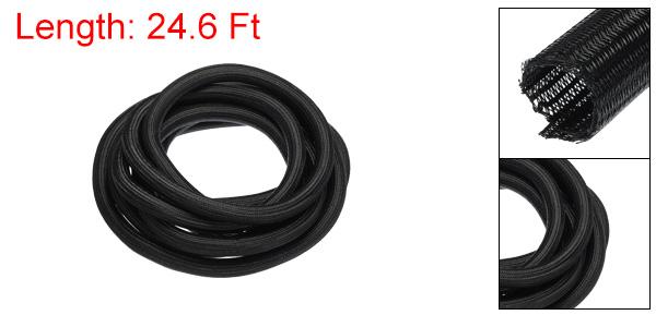 uxcell コードスリーブケーブルオーガナイザー 24.6フィート 1ワイヤーカバープロテクター USBケーブルTVビデオデスク下ワイヤー ...