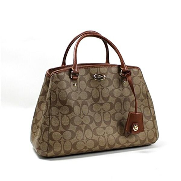 ★ コーチ 2WAY ハンドバッグ ショルダーバッグ 斜め掛け ブラウン ゴールド金具 シグネチャー 中古 ABランク