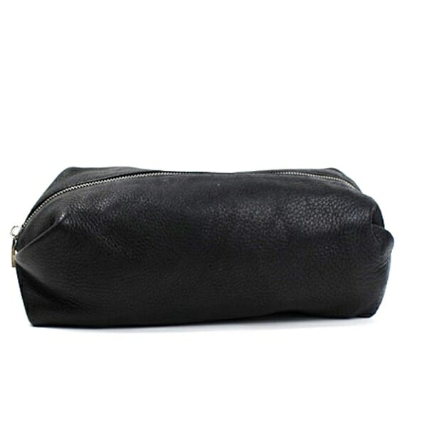 ★ ヒロフ レザー 本革 ポーチ ブラック 中古 Bランク HIROFU｜レディース 女性 小物入れ 小物整理 化粧ポーチ