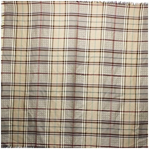 ランセル 大判ストール ひざ掛け ベージュ チェック 中古 Aランク LANCEL | レディース 女性 メンズ 男性 防寒