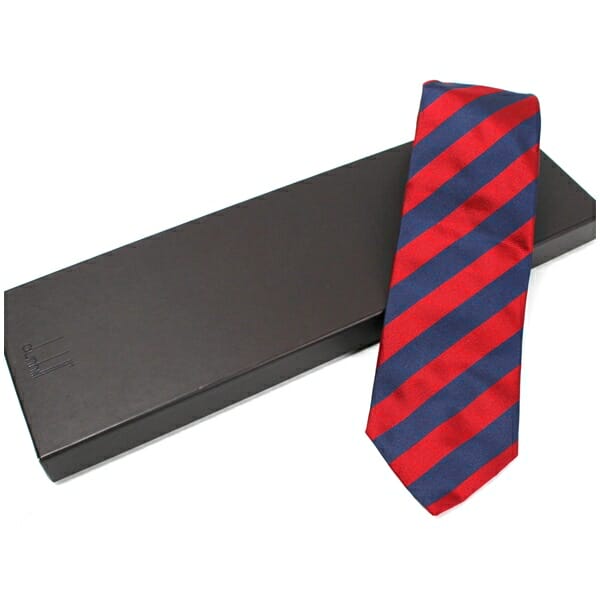 ダンヒル 未使用 シルク ネクタイ ストライプ柄 中古 Sランク dunhill | メンズ ビジネス