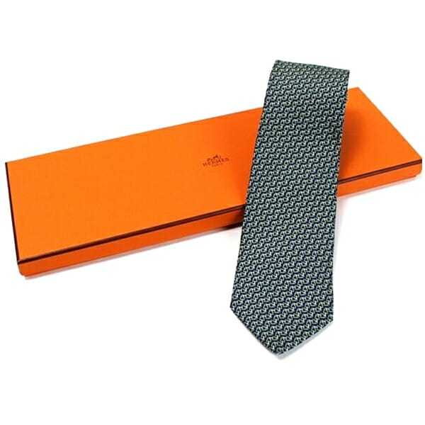 エルメス シルク ネクタイ 中古 Aランク HERMES | メンズ ビジネス 箱付き
