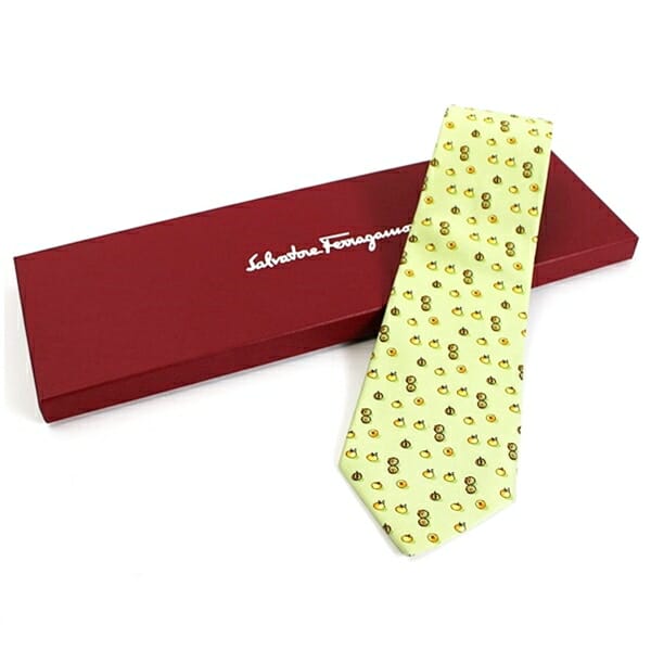 サルバトーレフェラガモ シルク ネクタイ 未使用 中古 Aランク Salvatore Ferragamo メンズ ビジネス