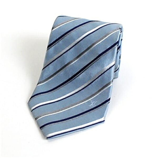 ルイヴィトン シルク ネクタイ ストライプ 中古 ABランク LOUIS VUITTON メンズ ビジネス ネコポス送料無料