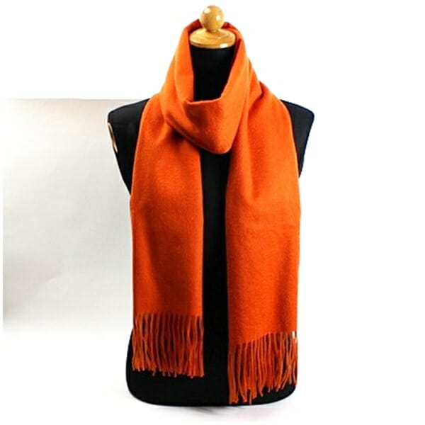 コムサデモード マフラー オレンジ 無地 180 45cm 中古 Aランク COMME CA DE MODE レディース