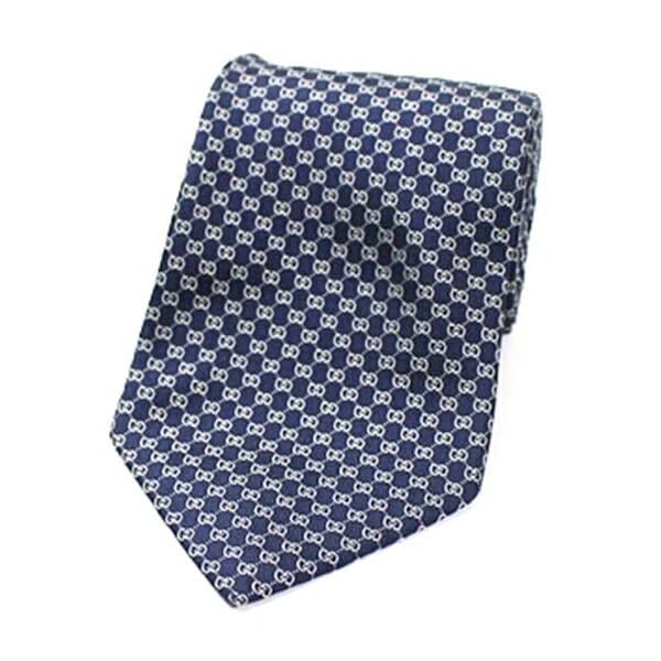 グッチ シルク ネクタイ GGマーク 中古 Aランク GUCCI メンズ ビジネス ネコポス送料無料