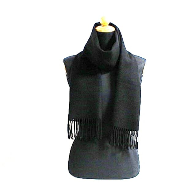 ダーバン マフラー ブラック 無地 166 31cm 中古 Aランク D’URBAN メンズ 男性 ネコポス送料無料