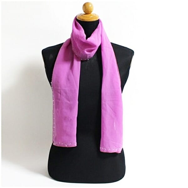 フェンディ シルク スカーフ 長方形 ピンク 中古 ABランク FENDI レディース 女性用