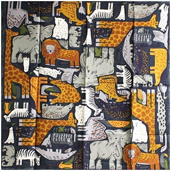 クリスチャンディオール スカーフ グレー アニマル柄 中古 Aランク Christian Dior レディース 女性