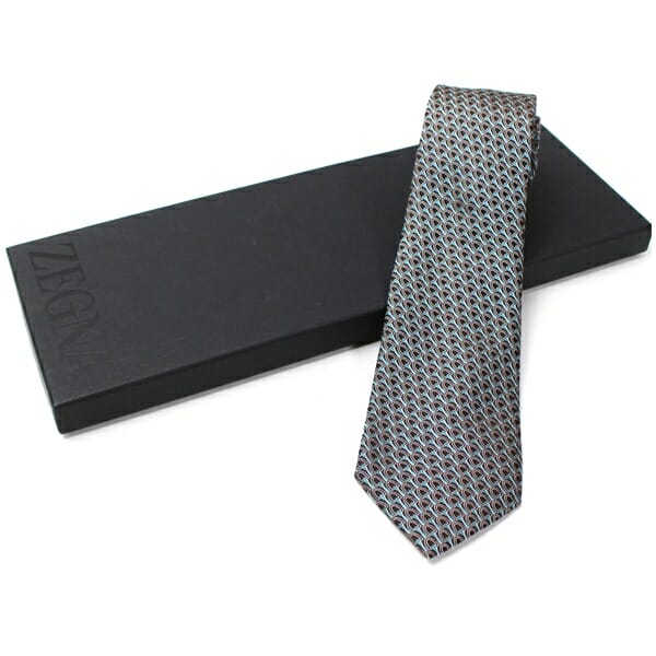 エルメネジルドゼニア シルク ネクタイ 中古 Aランク ERMENEGIRDO ZEGNA メンズ ビジネス 箱付き