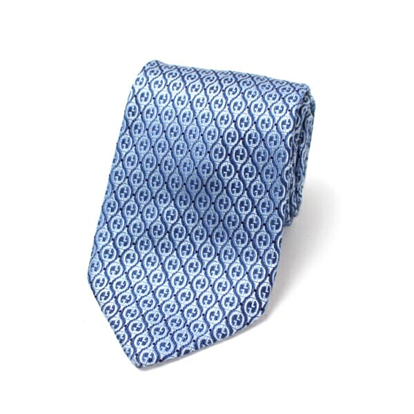 グッチ シルク ネクタイ ロゴ 中古 Aランク GUCCI メンズ ビジネス