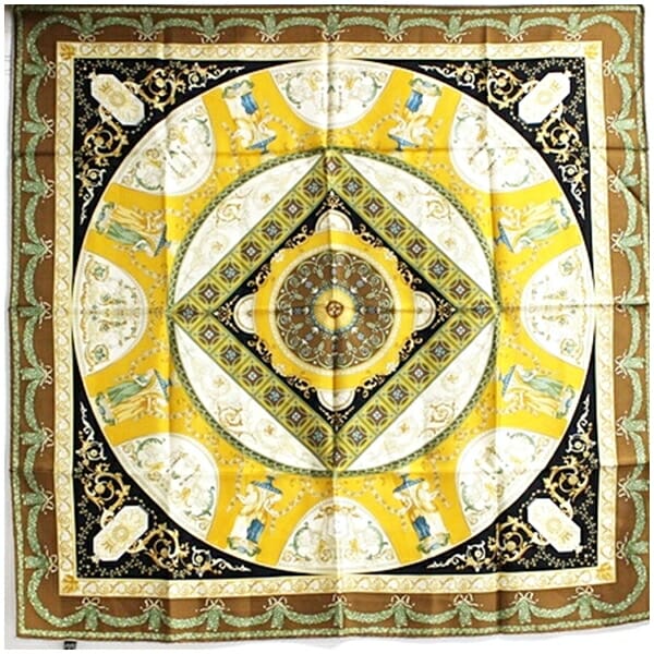 エトロ シルク スカーフ ブラウン マルチカラー 中古 Aランク ETRO レディース 女性