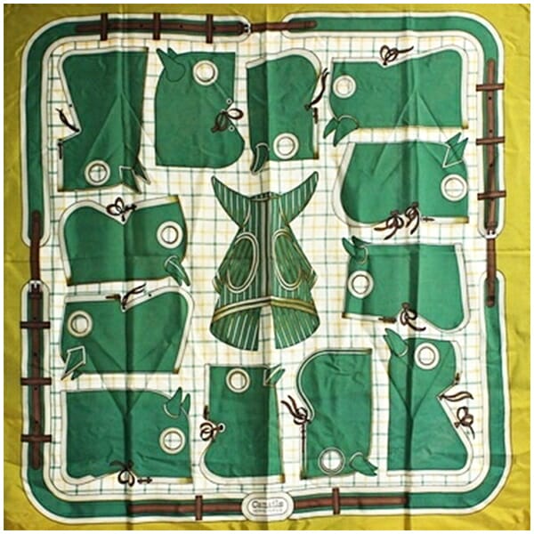 エルメス シルク スカーフ カレ90 Camails カマイユ 中古 ABランク HERMES レディース女性 送料無料