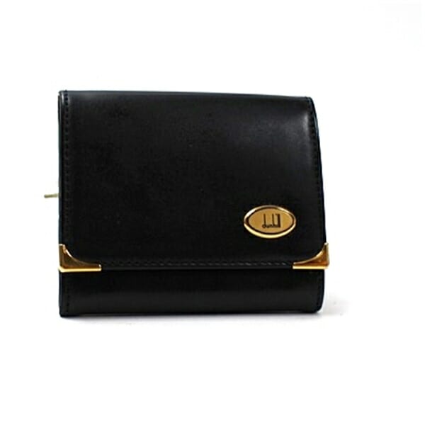ダンヒル ケース レザー ブラック ゴールド金具 中古 ABランク dunhill メンズ 男性 ブランド