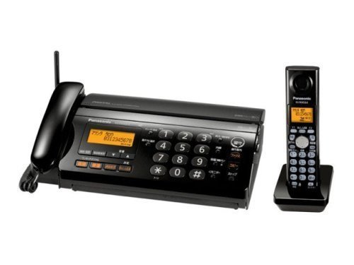 パナソニック おたっくす デジタルコードレスFAX 子機1台付き ブラック KX-PW308DL-K(中古品)