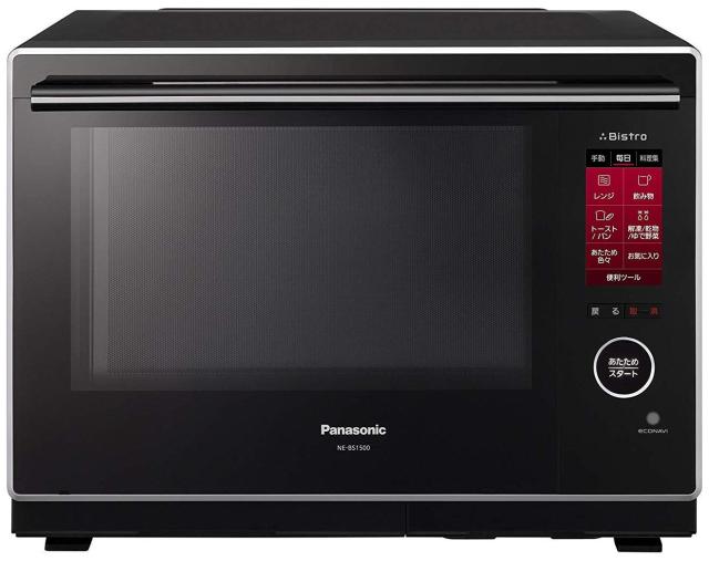 パナソニック スチームオーブンレンジ ビストロ 30L ヘルツフリー ブラック NE-BS1500-K(中古品)