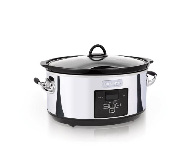Crock-Pot 7クォート プログラム可能 スロークッカー デジタルタイマー付き フードウォーマー 光沢(中古品)