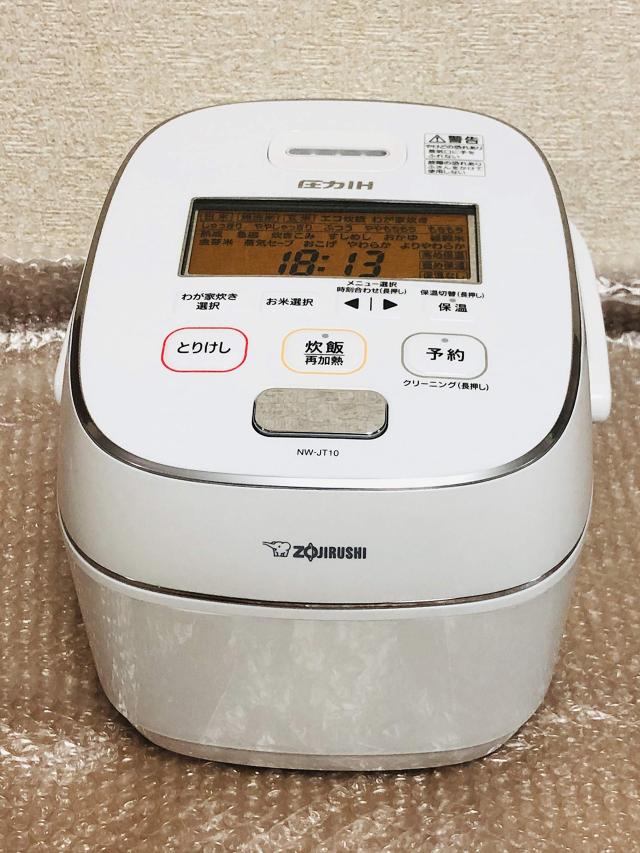 象印マホービン 炊飯器 5.5合 ホワイト NW-JT10-WA(中古品)