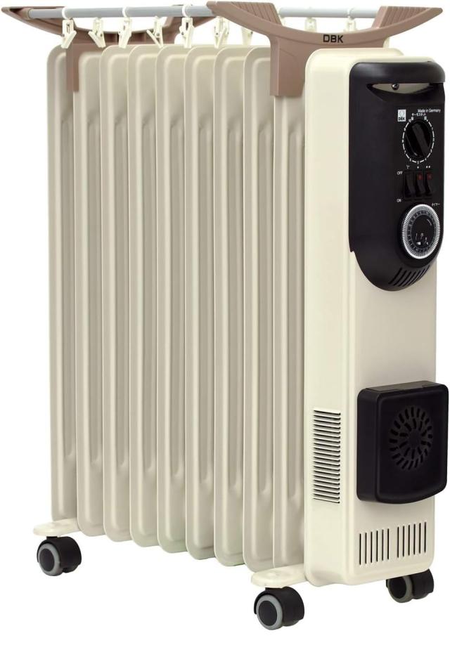 DBK ドイツ製 ハイブリッド オイルヒーター【ハンガー付きモデル】 HEZC13/10JCH(中古品)