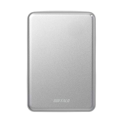 BUFFALO USB3.1(Gen.1)対応 アルミ素材&薄型ポータブルHDD 1TB シルバー HD-P(中古品)