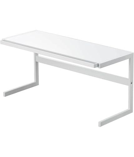 山崎実業(Yamazaki) 伸縮キッチンサポートラック ホワイト 約W54~92XD22.5XH25cm (中古品)