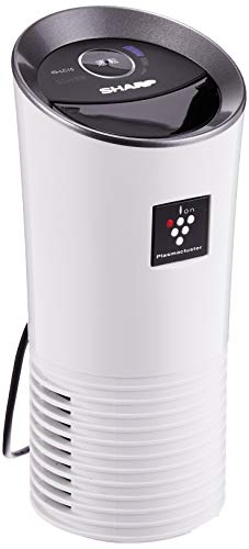 シャープ プラズマクラスター イオン発生機 空気清浄 車載用 カップ型 高濃度 25000 消臭 ホワイト (中古品)