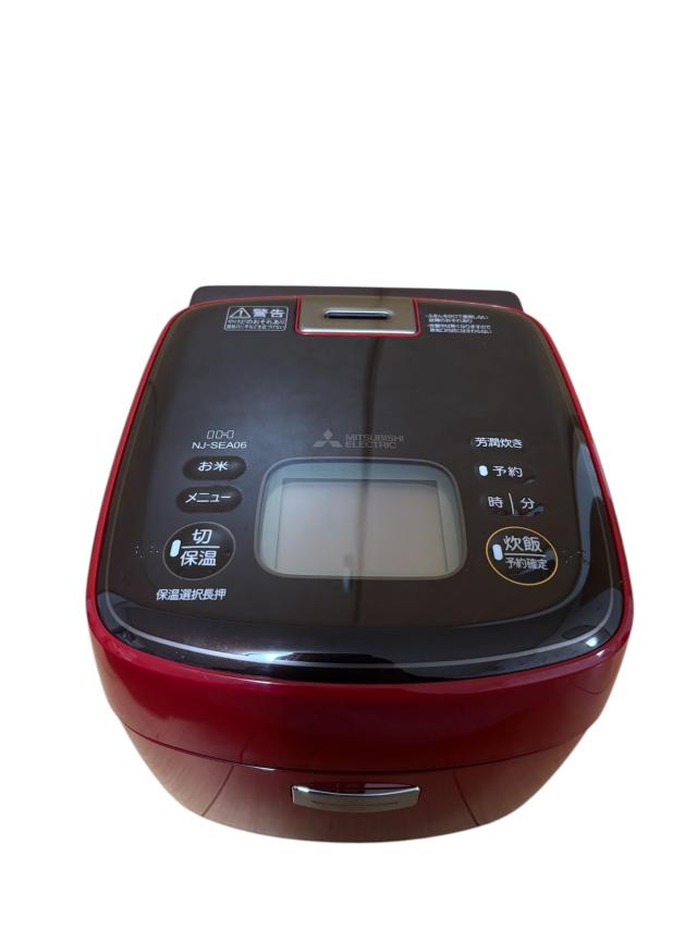 NJ-SEA06-R(ミラノレッド) 備長炭 炭炊釜 ジャー炊飯器 3.5合(中古品)
