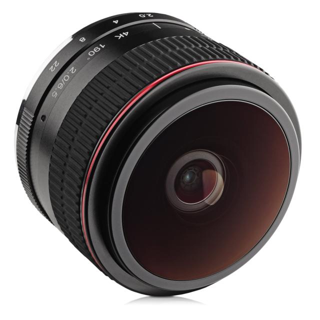 Opteka 6.5mm f/2 HD MC マニュアルフォーカス 魚眼レンズ Fuji X Mount A(中古品)