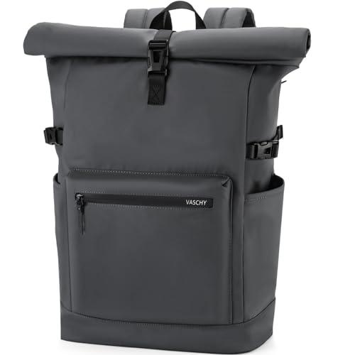 リュック メンズ ロールトップ 防水 大容量 拡張型 バックパック 15.6インチPCリュック 盗難防止 通学 通勤 旅行 出張 多機能 ビジネスリュック