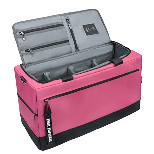 スニーカーバッグ スニーカー アウトドア スポーツバッグ ジムバッグ 旅行用 3つの調整可能な仕切り付き 多機能 トラベルダッフルバッグ およびショルダーストラップ ナイロン製 -Pink