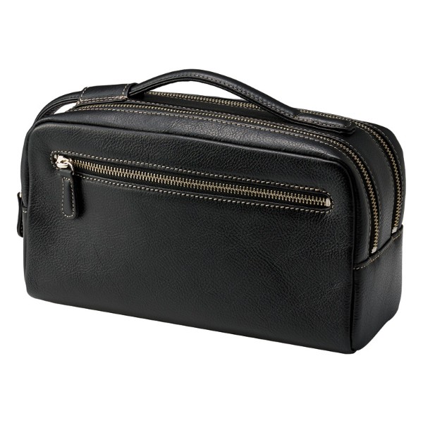 【 送料無料 人気 冬ギフト 】 良品工房 日本製牛革 ダブルファスナーポーチ ハンドバック クラッチバッグ メンズ バッグ セカンドバッグ フォーマル 出張 通勤 衝撃吸収 紳士服 ビジネス 小物 整理 収納 スーツ 敬老の日 イケオジ リクルート 新社会人 新成人 入学祝