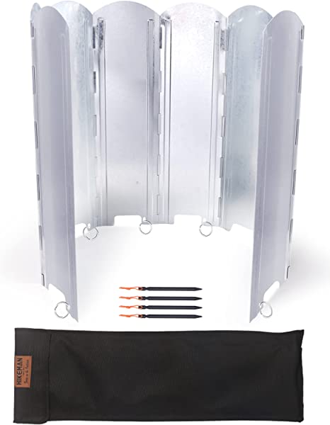 ウインドスクリーン 大型 風除板 防風板 高さ40cm 50cm 8枚 折り畳み式 収納袋付き 亜鉛メッキ鋼板 耐熱性 耐摩耗性 煮炊き 焚き火 焚き火台 防風 バーベキュー キャンプ用品 (3XLサイズ【高さ70cm】)