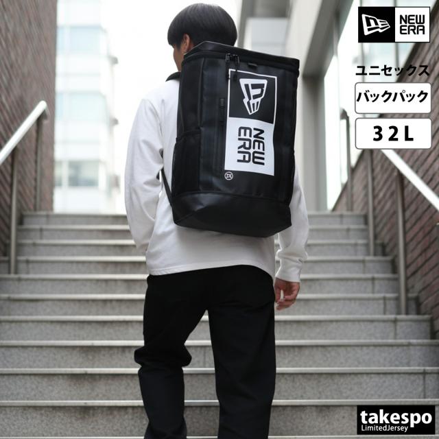 ニューエラ バックパック リュックサック メンズ レディース ブランド 32L ボックス型 黒 女性 男性 パソコン収納 通勤 通学 ビッグロゴ