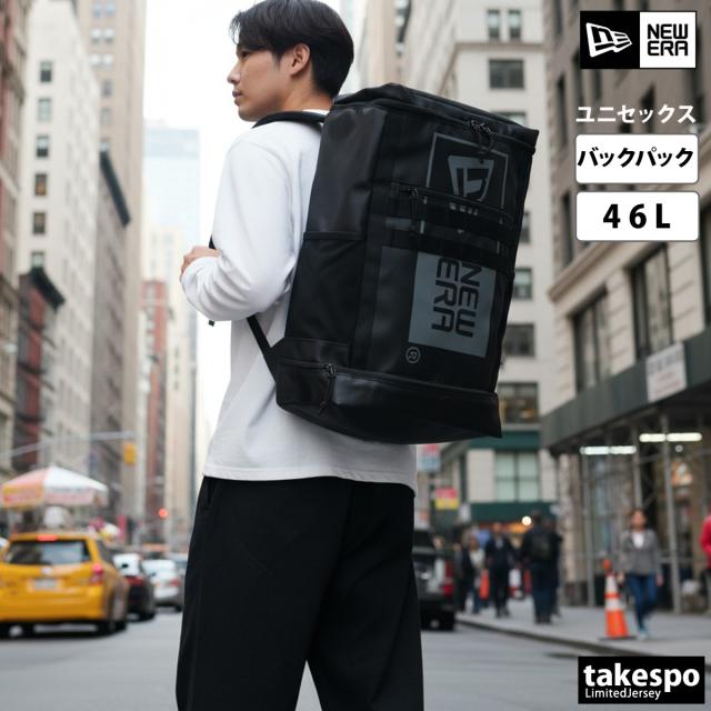 ニューエラ バックパック リュックサック メンズ レディース ブランド 46L ボックス型 黒 女性 男性 パソコン収納 大容量 通勤 通学 旅行